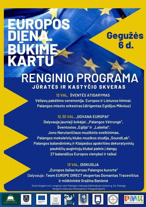 Europos diena. Būkime kartu: Renginys - | Renginių gidas - Renginių gidas Palangoje - musupalanga.lt